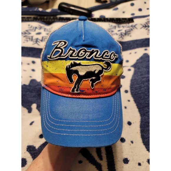 Ford | Accessories | Ford Bronco Trucker Hat Cap Blue Strap Back One ...